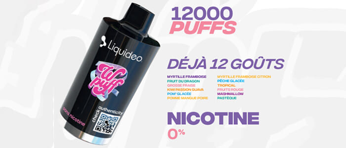 Batterie Wpuff 12K Liquideo - Cigaretteelec