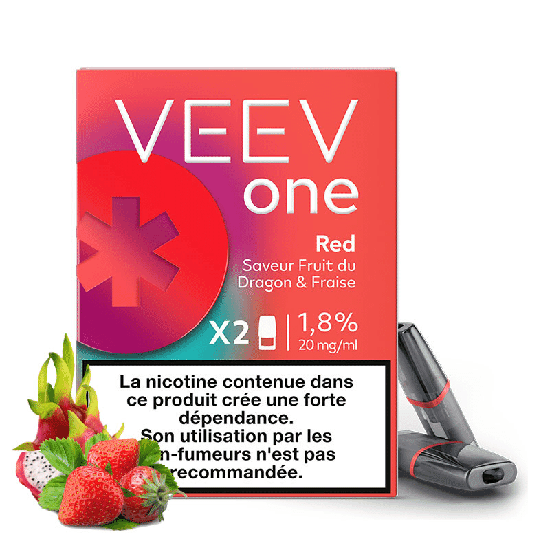 Capsules VEEV One Red Fruit du dragon Fraise | CigaretteElec