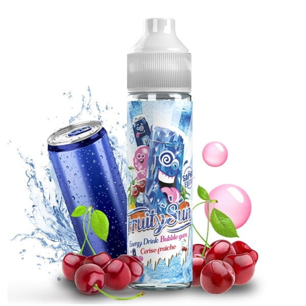 E liquide Energy drink Bubble gum Cerise fraîche Fruity Sun 50 ml Secret's Lab